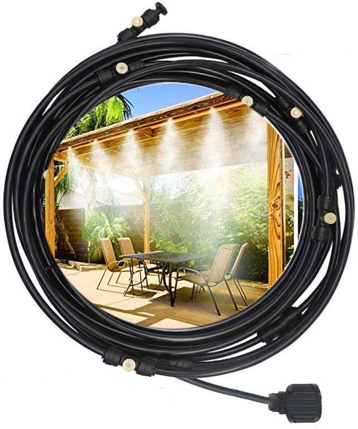 Amazon.co.jp: Outdoor Mist Cooling System Kit, Mister for Patio with ...