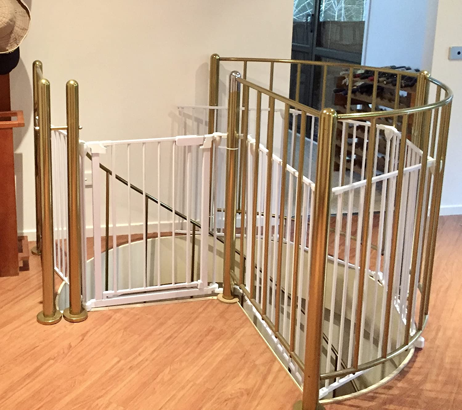 3-in-1 Super Wide Adjustable Baby Safety Gate and Play Yard Pet Playpen ...