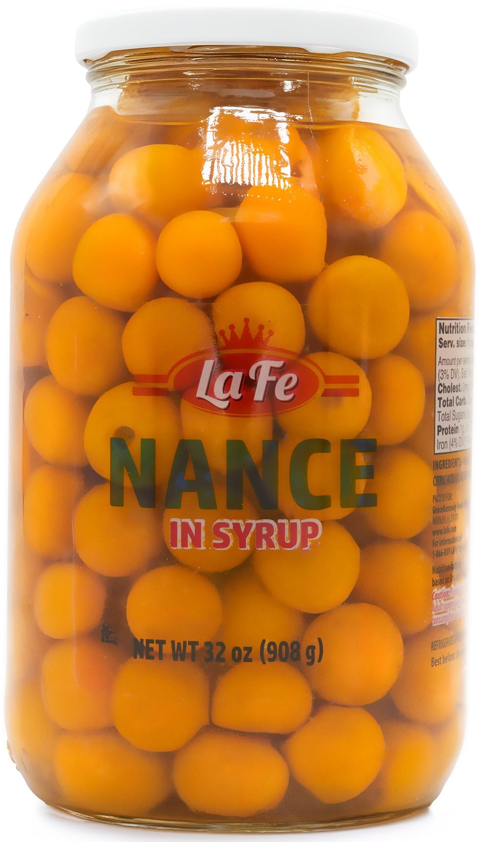 Amazon.com: La Fe Conserva Nance in Syrup 32oz - Nance Fruitas ...