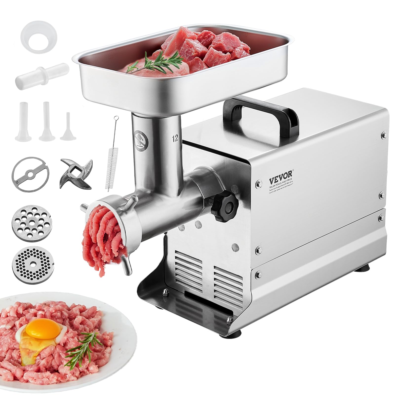 Amazon.com: VEVOR Meat Grinder, 5 Lbs/Min Capacity Electric Meat ...