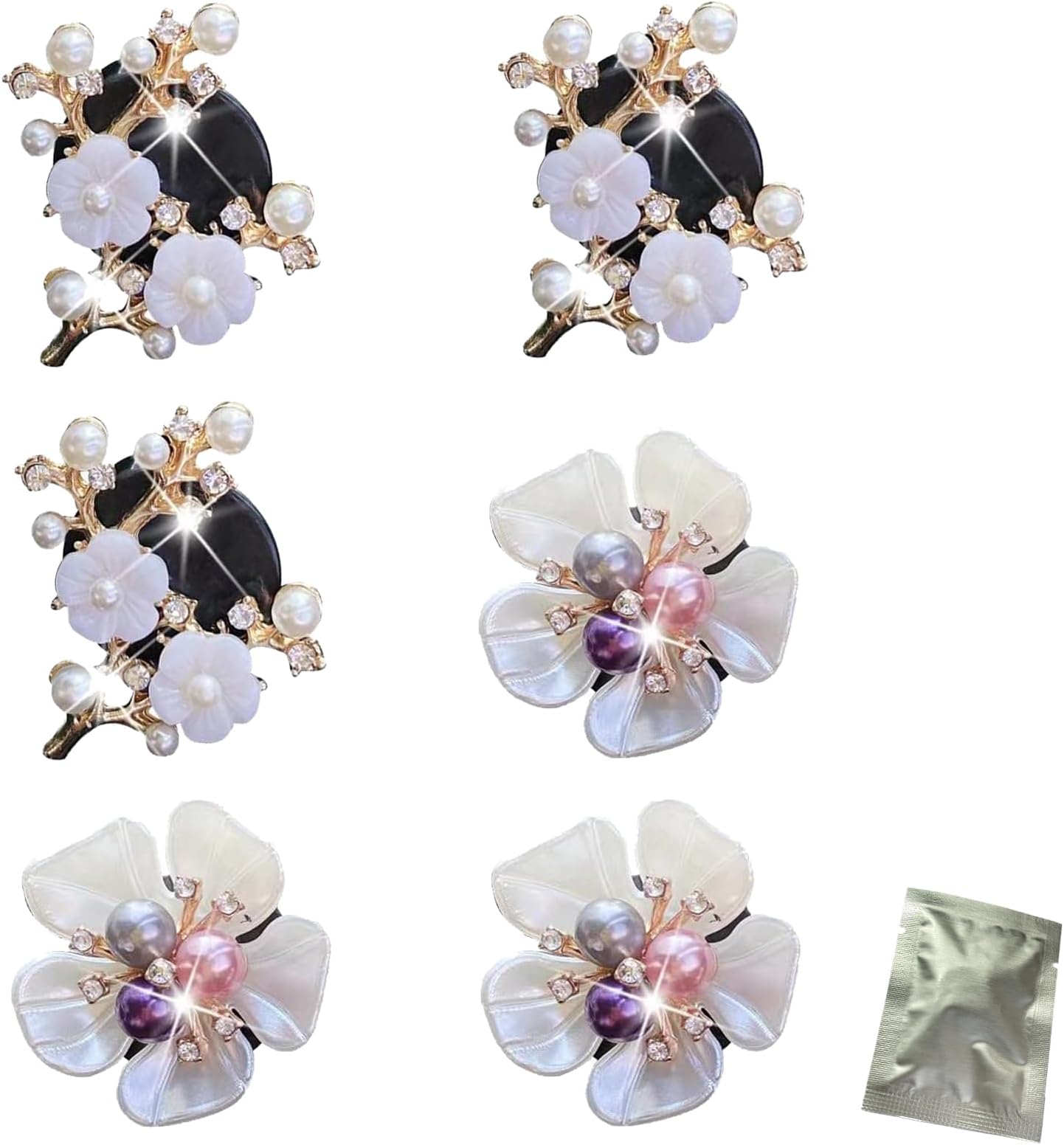 Amazon.com: 5 Pcs Car Vent Clip,Bling Flower Car Air Fresheners Vent ...