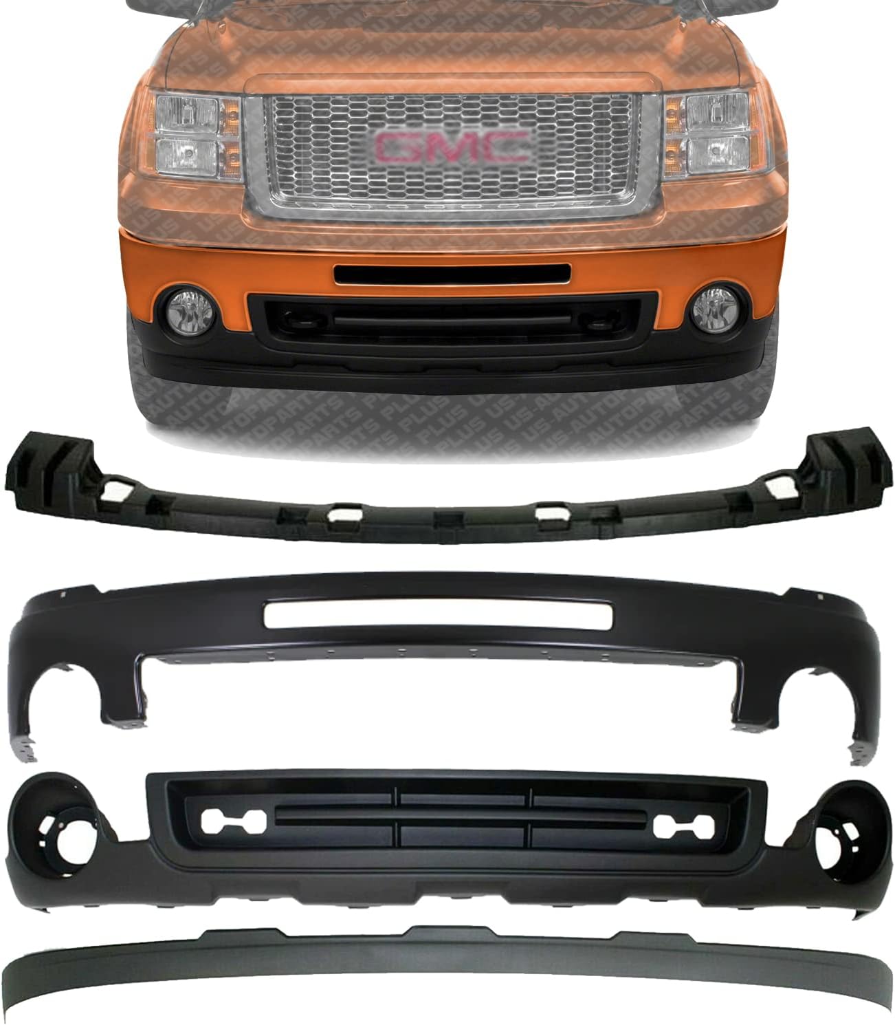Amazon.com: US AUTO PARTS PLUS New Front Bumper Primed Steel + Bracket ...