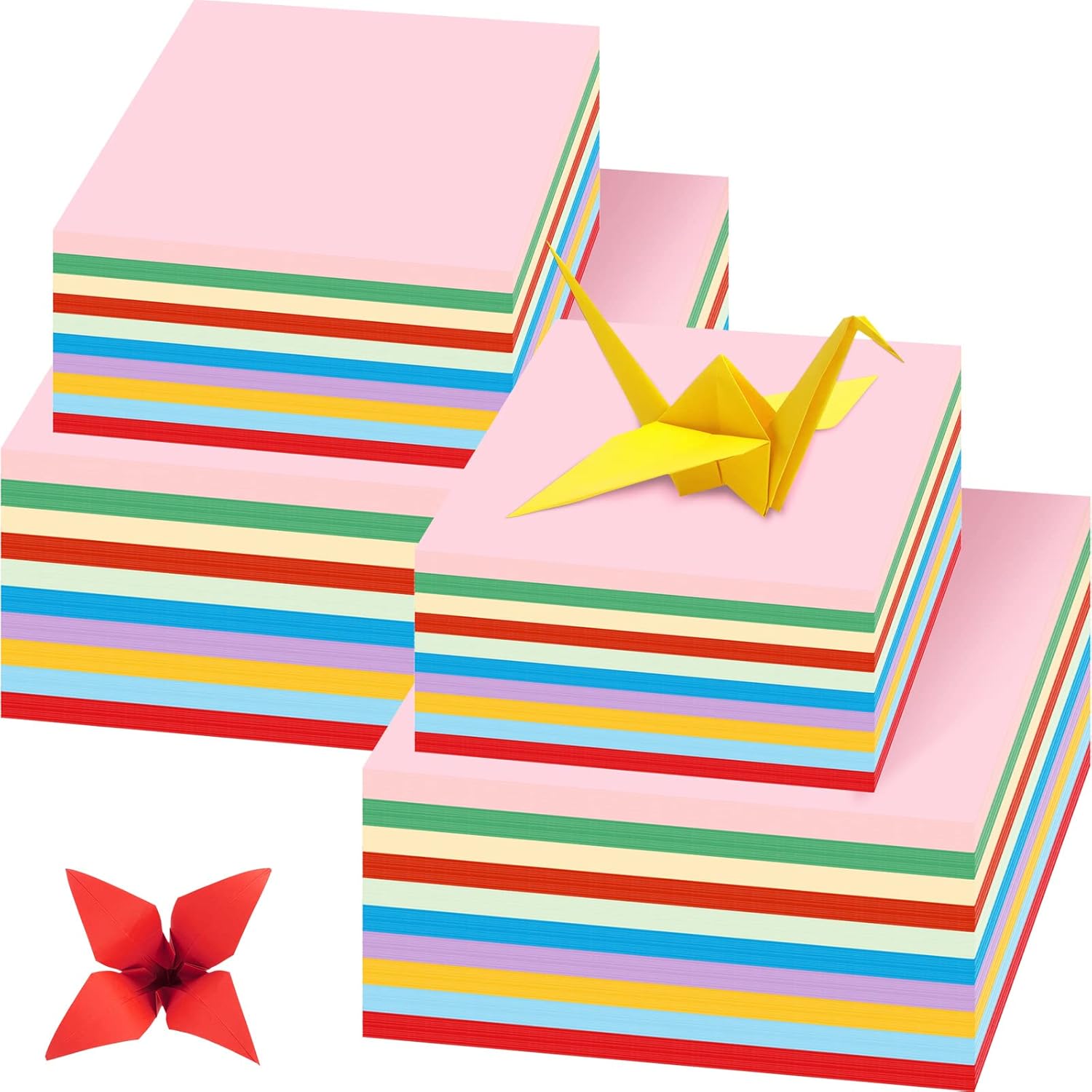 Amazon.com: Teling 2000 Sheets Origami Paper 6 x 6 Inch 8 x 8 Inch ...