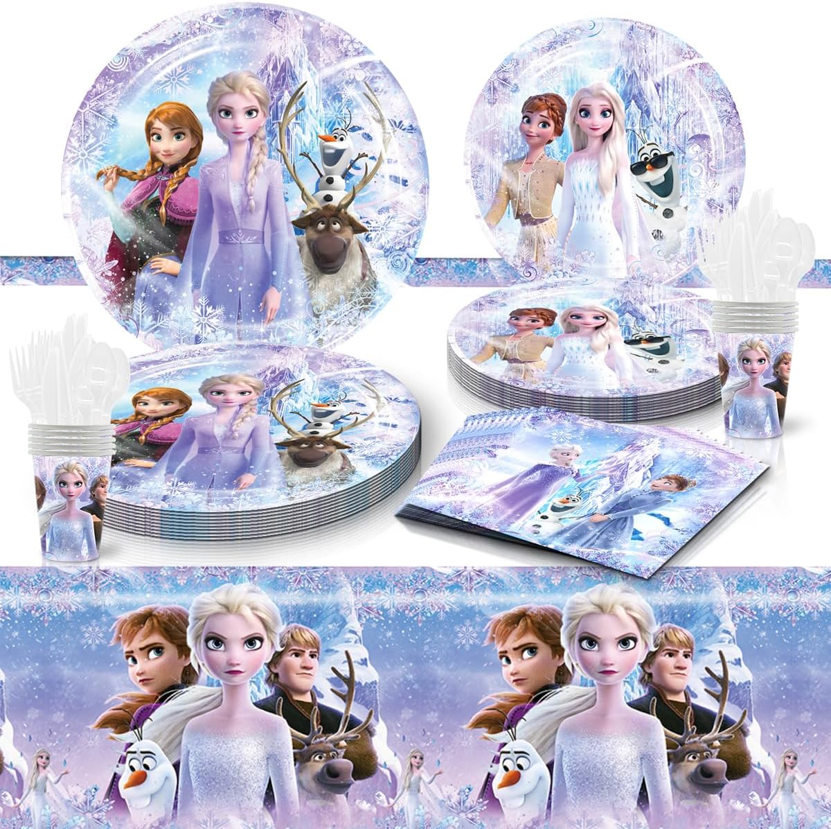 Amazon.com: Frozen Party Tableware,Frozen Birthday Party Supplies,Table ...
