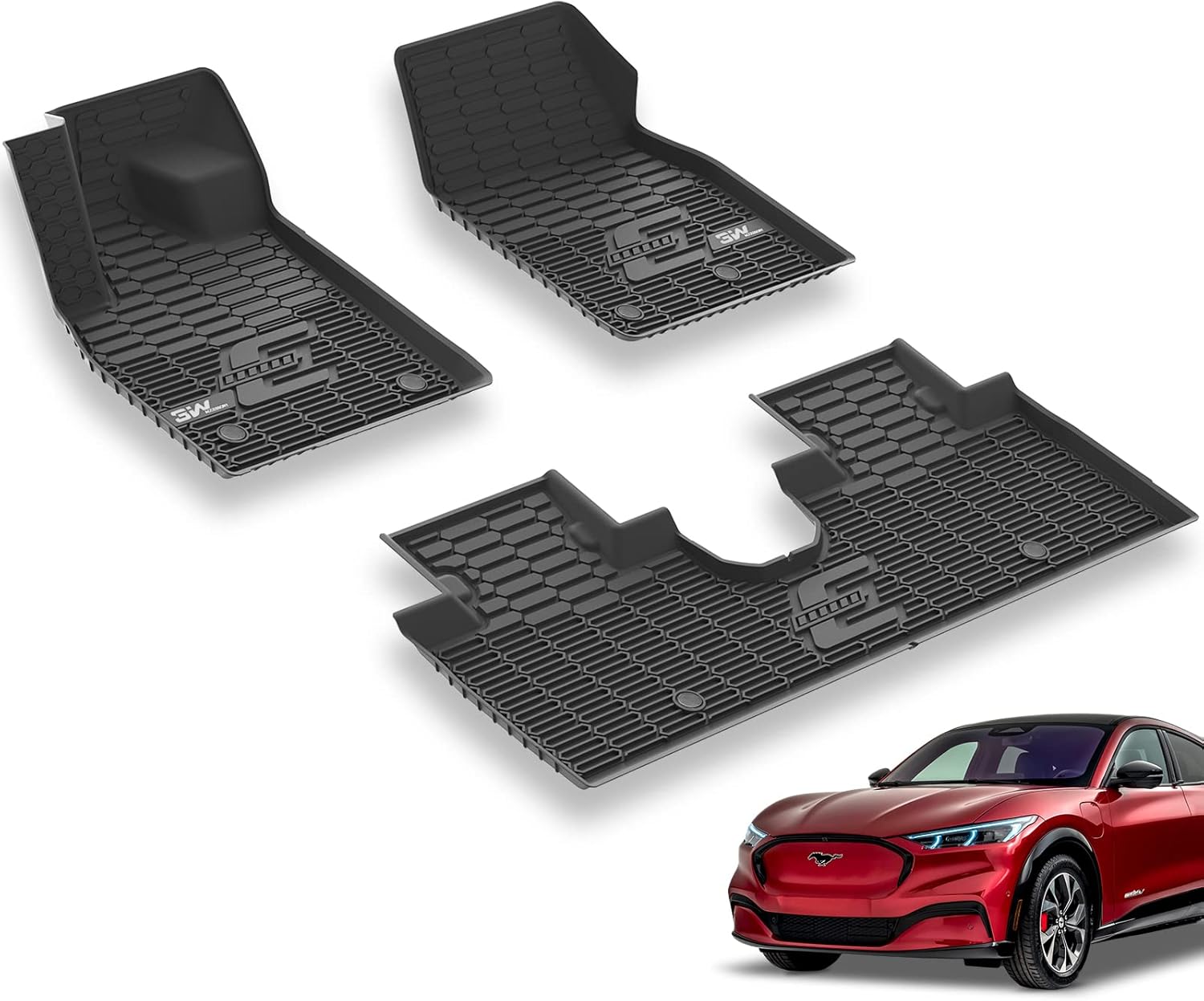 Amazon.com: 3W Floor Mats Compatible for Ford Mustang Mach E 2021-2023 ...
