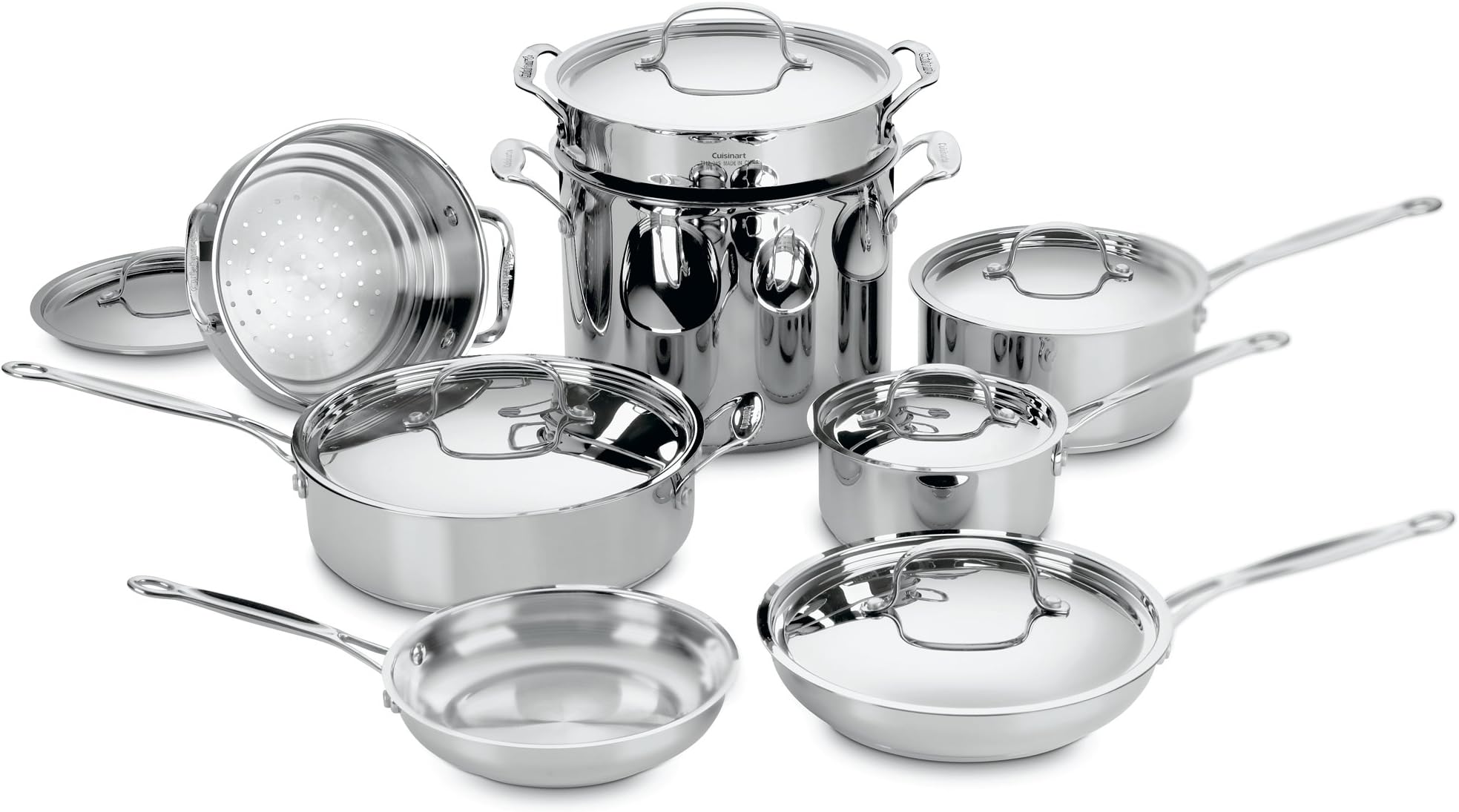 Amazon.com: Cuisinart 77-14 Chef's Classic Stainless 14-Piece Cookware ...