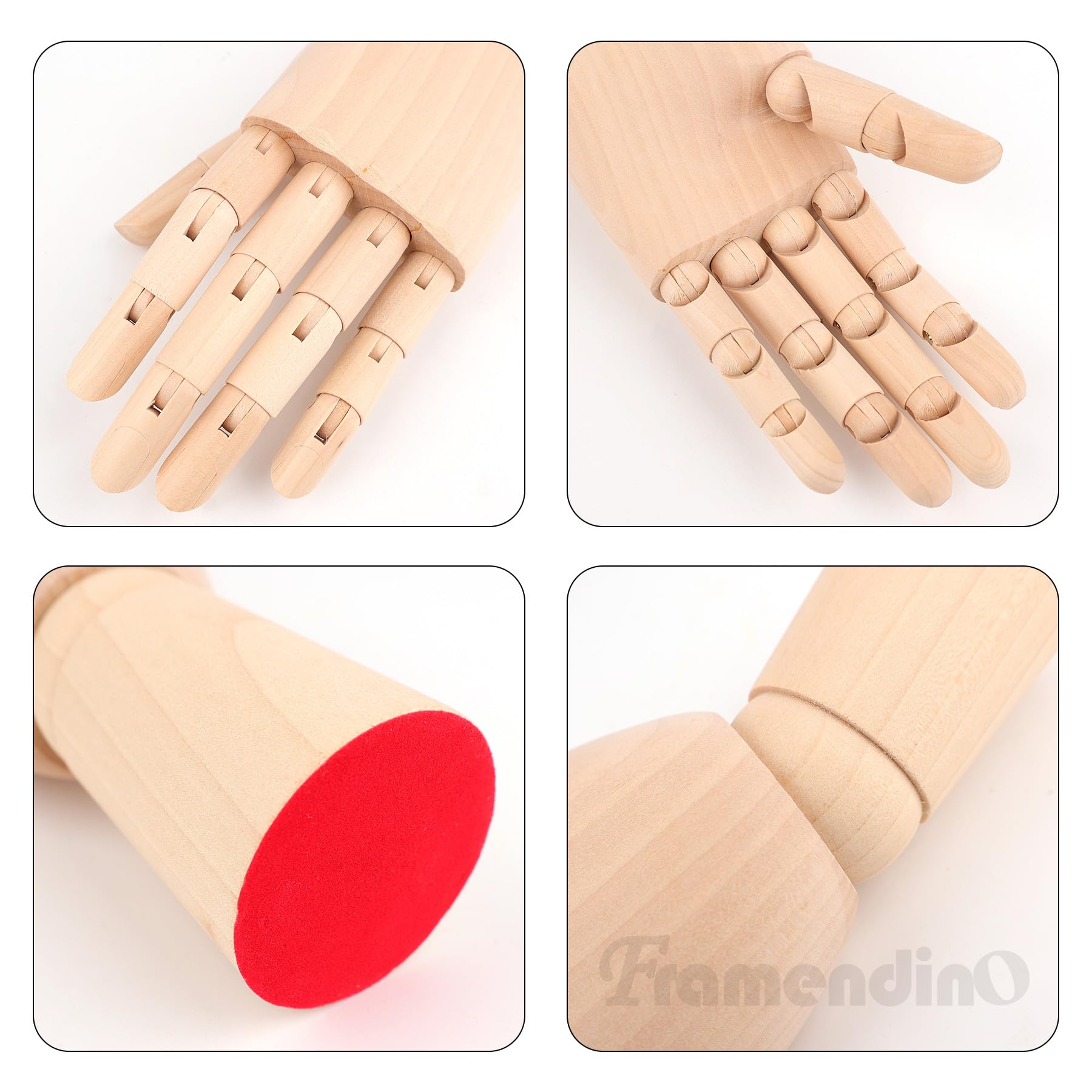 Snapklik.com : 2 Pack 10" Wood Hand Model Wooden Right Left Artist ...