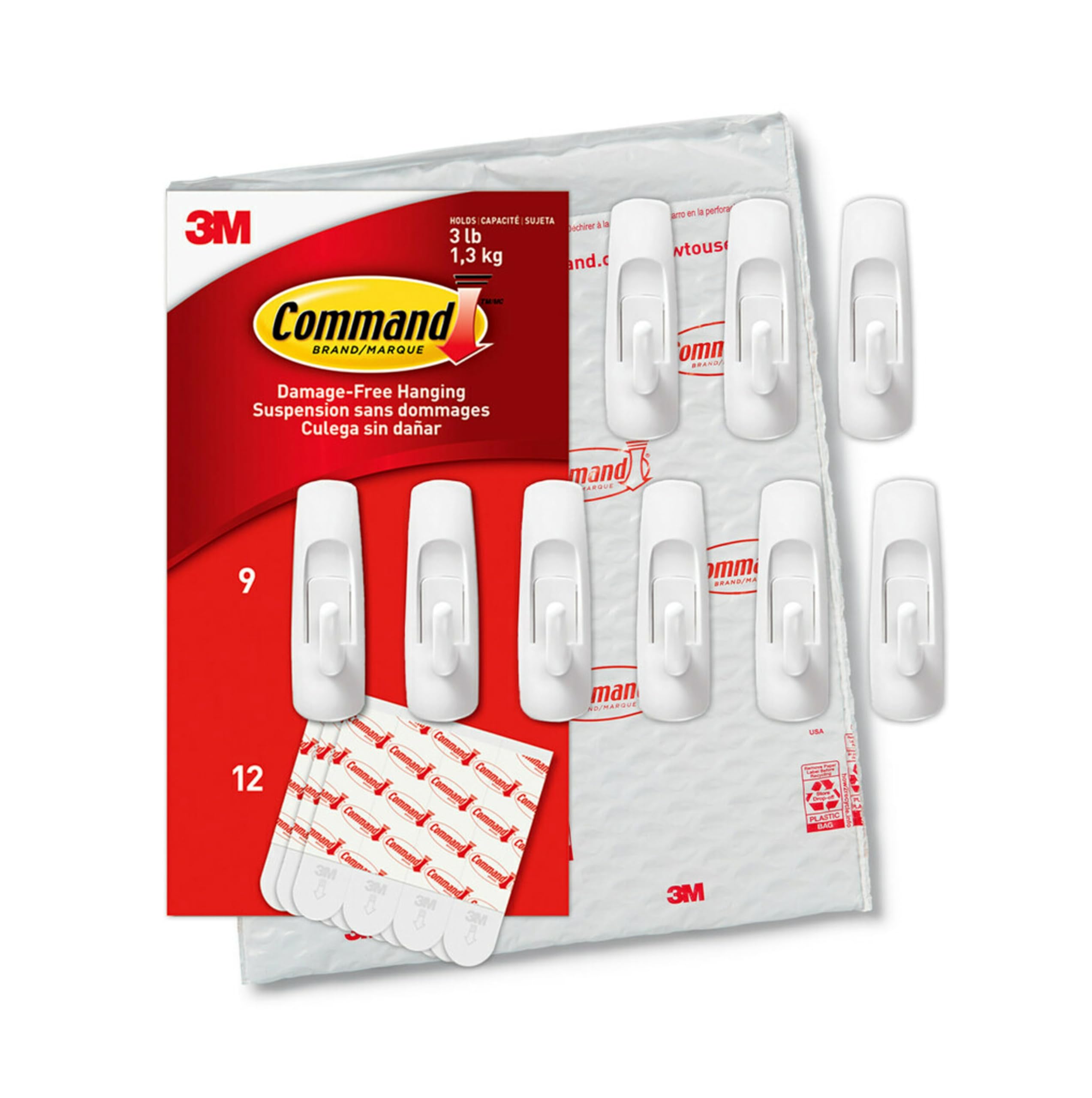 Amazon.com: Command Medium Utility Hooks, Damage Free Hanging Wall ...