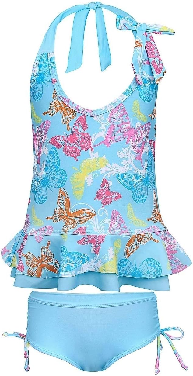 Girls Frill Tankini Set-Ruched Boyleg Set : Amazon.ca: Clothing, Shoes ...