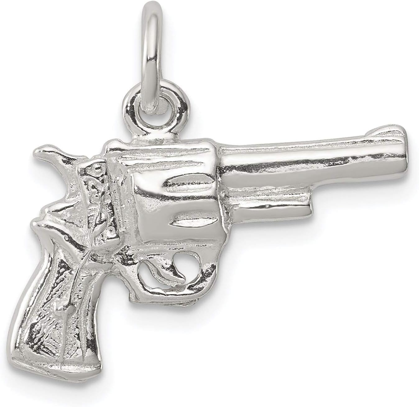 Amazon.com: Sterling Silver Revolver Charm Gun Pistol Handgun: Clasp ...