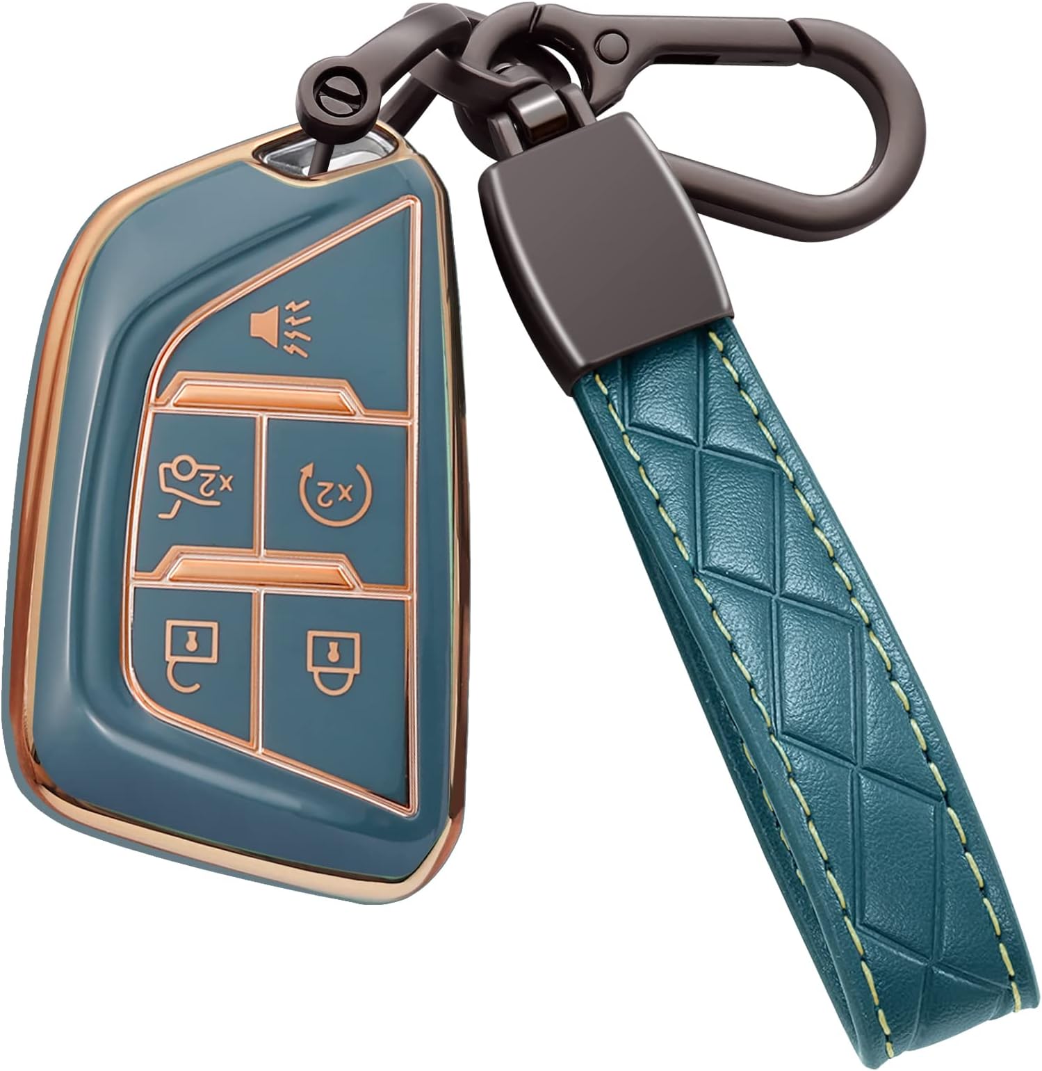 Amazon.com: Cacacar for Cadillac Escalade Key Fob Cover, for Cadillac ...