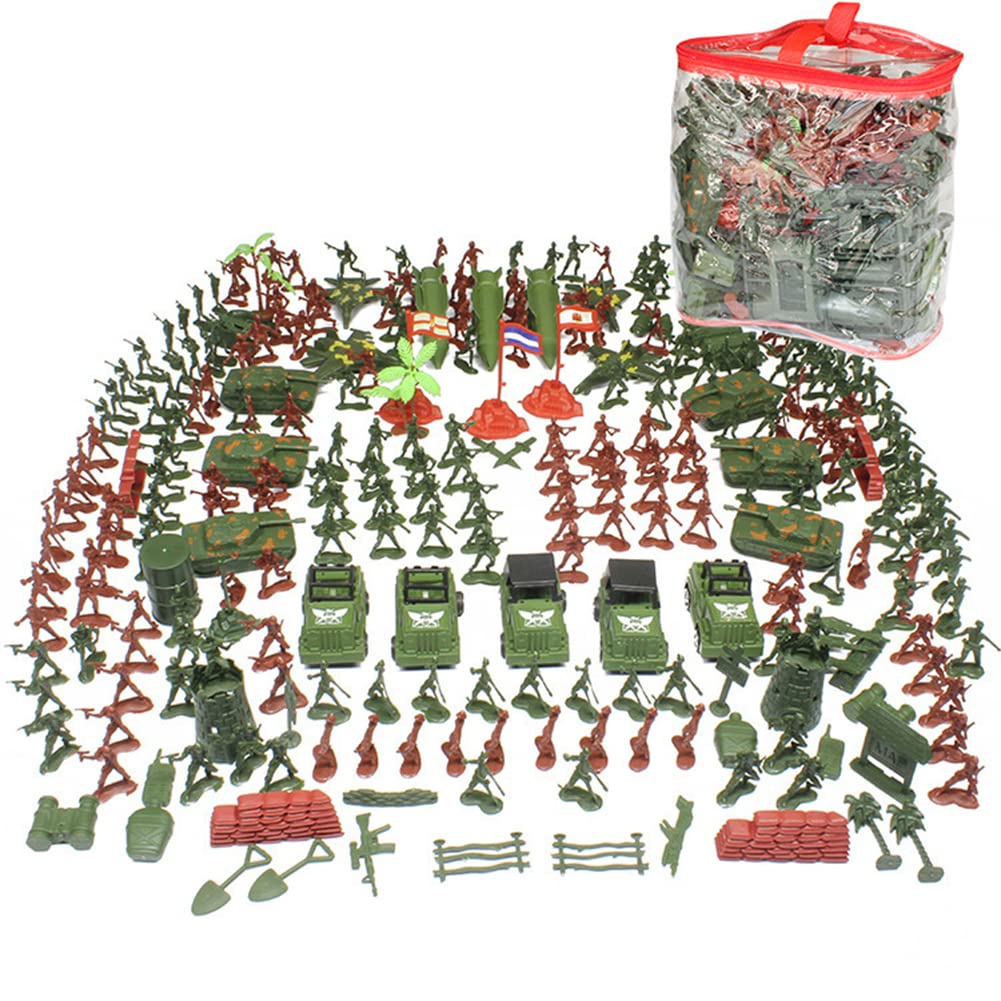 Uposao 307-Piece Toy Figure Set of Army Soldiers, Military Model Toy ...