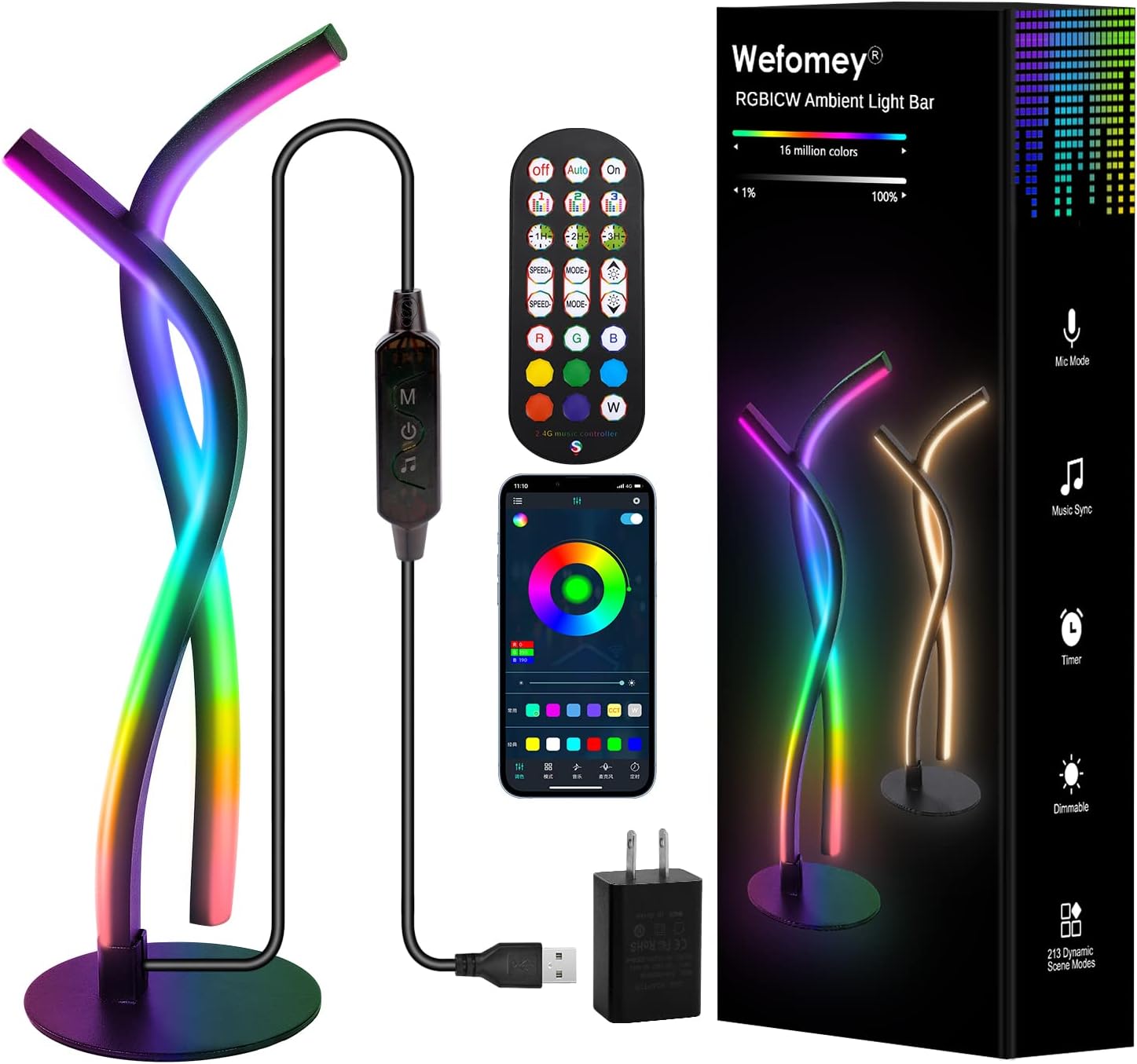 BRIMAX 5.9‘’ Dimmable RGB Table Lamp, Color Changing LED Touch Lamp ...