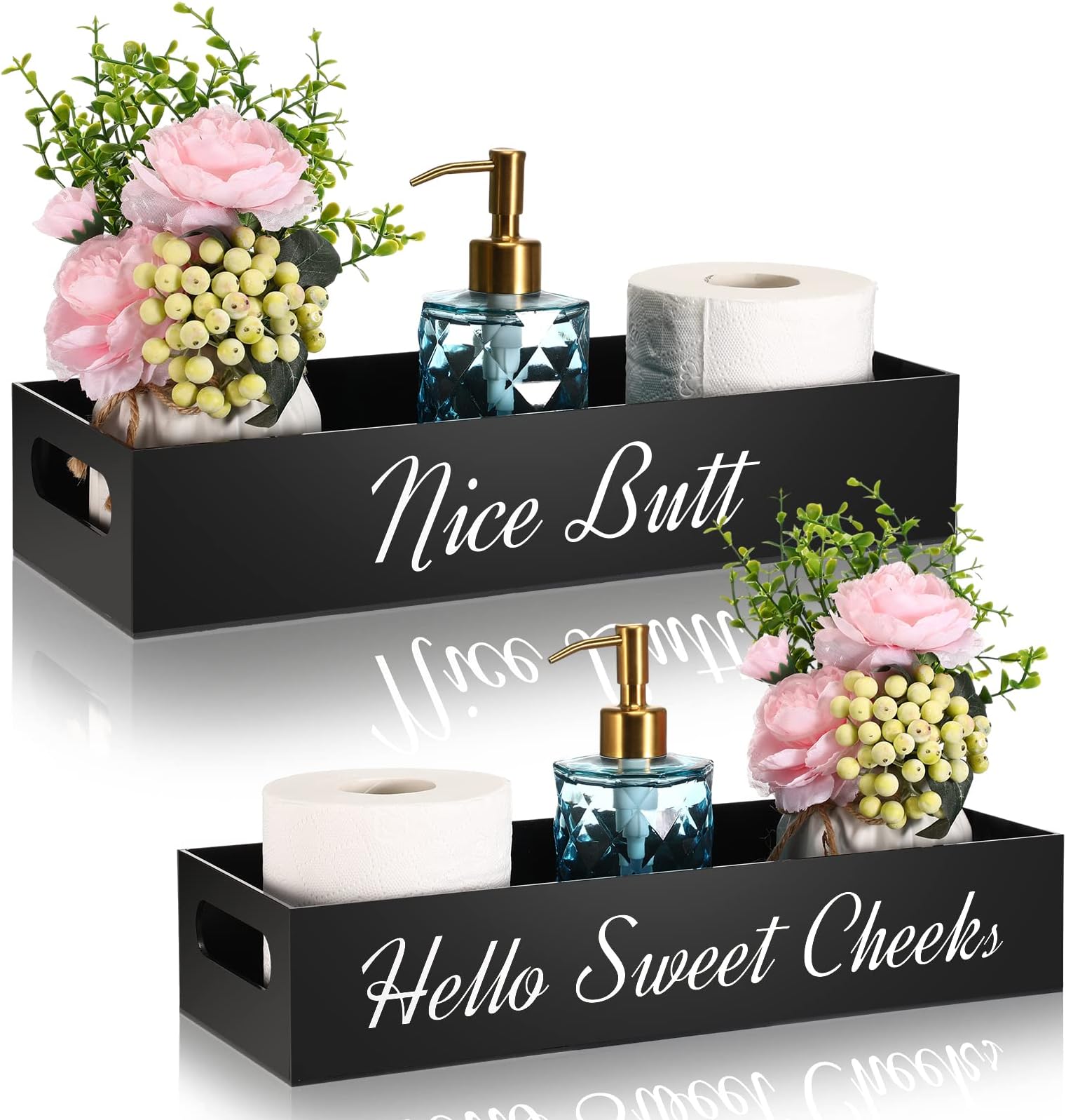 Amazon.com: Lineshading Bathroom Decor Box Toilet Tank Tray Paper ...