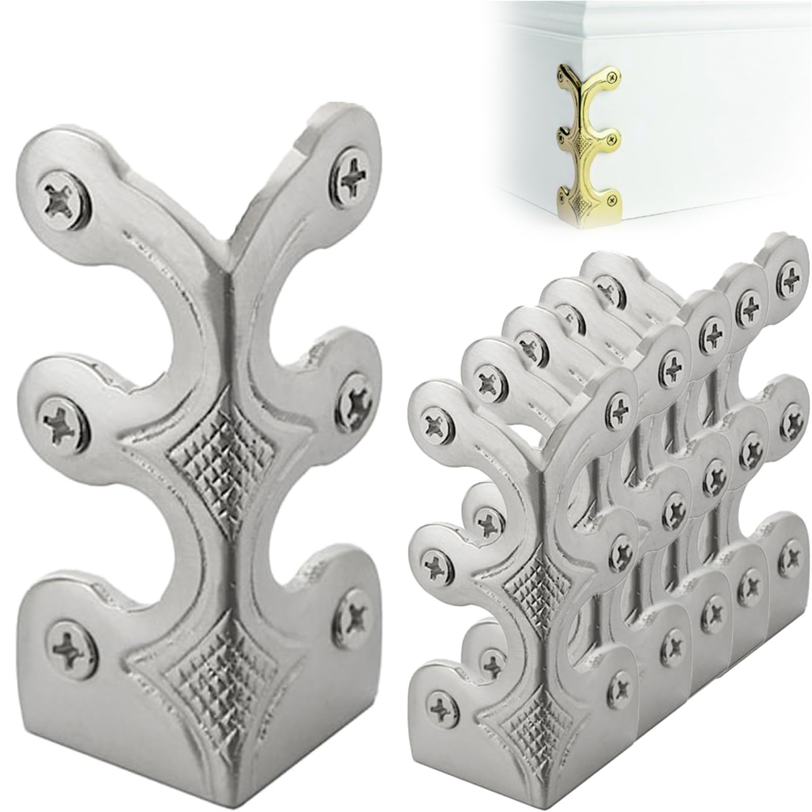 Skiffers Baseboard Corner Protectors, Solid Brass Skirting Board Corner ...