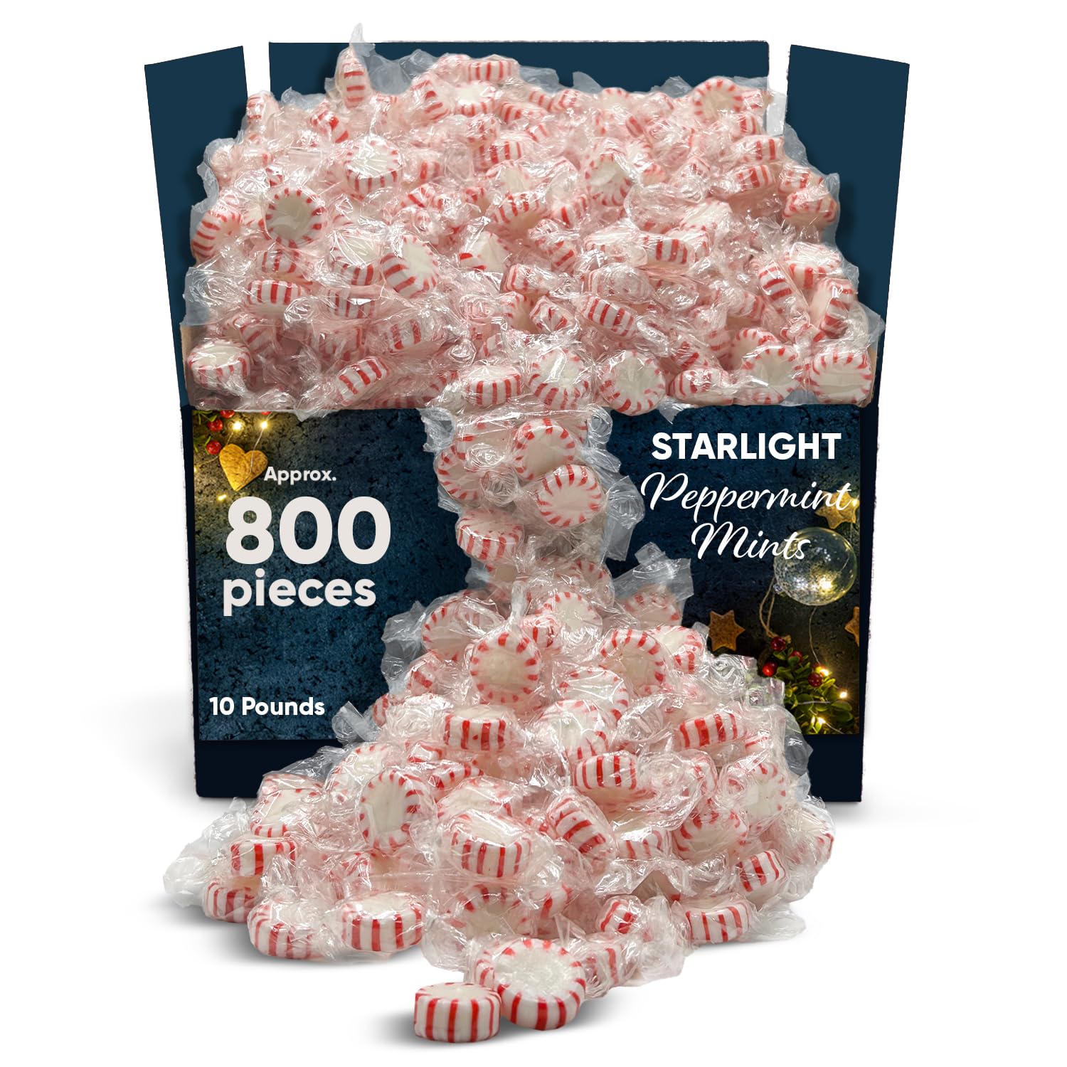 Amazon.com : Starlight Peppermints Mints 10 Lb Approx 800 Peppermint ...