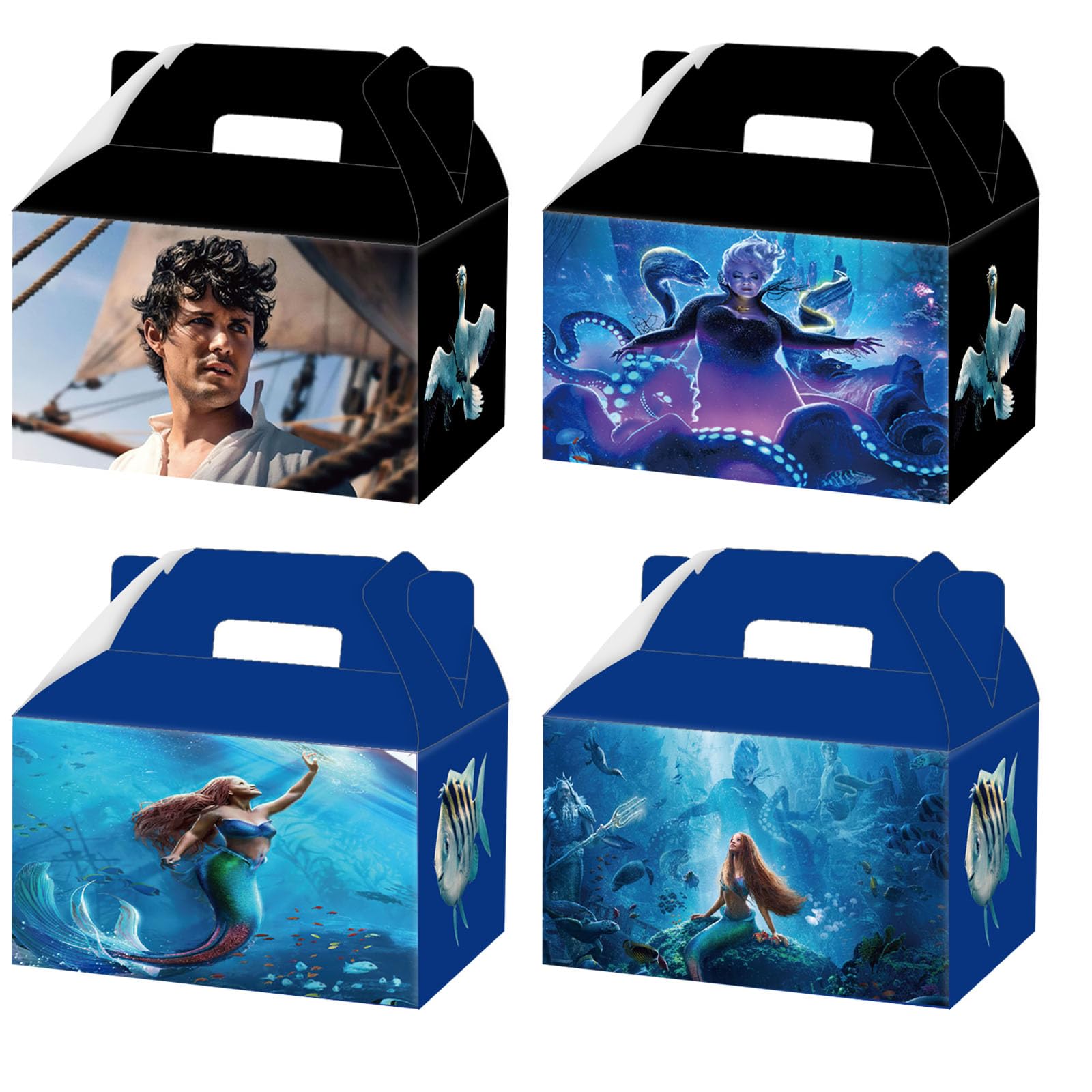 Amazon.com: GANKTOWCOY 16pcs Cartoon Party Candy Gift Boxes Paper Bags ...