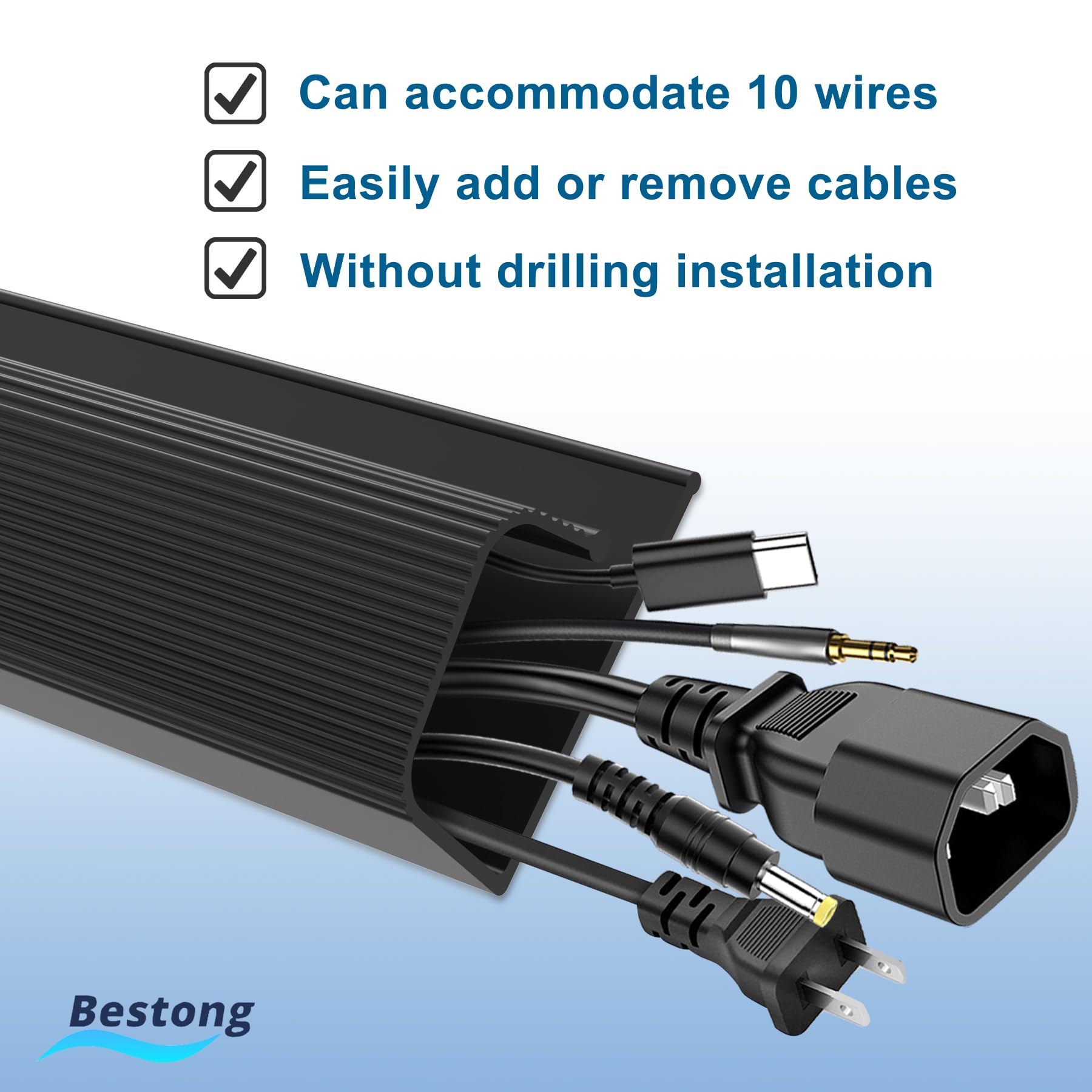 Snapklik.com : Cable Management J Channel Under Desk - Easy Installation