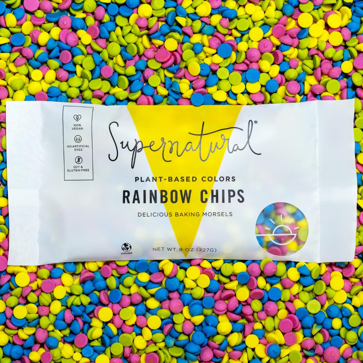Amazon.com: Supernatural White Chocolate Rainbow Baking Chips, 8 OZ ...