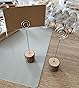 20 Pcs Rustic Wood Place Card Holders with Swirl Wire and 30 Pcs Kraft ...