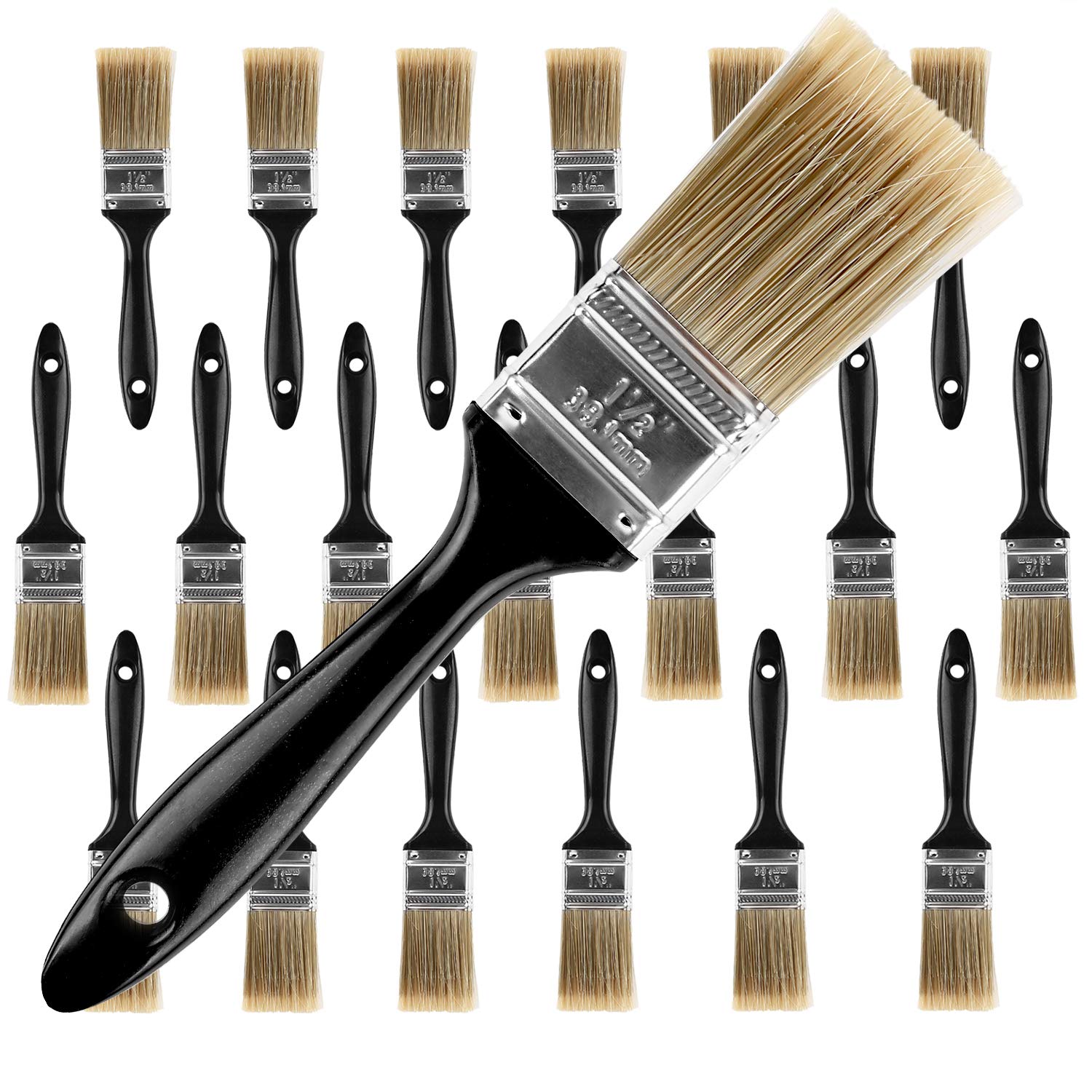 Snapklik.com : Paint Brush 20 Packs 1.5 Inch, Home Wall Trim House Chip ...