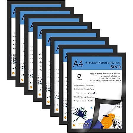 Newthinking A4 Magnetic Photo Frame, Self Adhesive Magnetic Picture ...