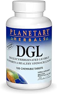 Amazon.com: Planetary Herbals DGL Licorice Tablets, 100 Count : Health ...