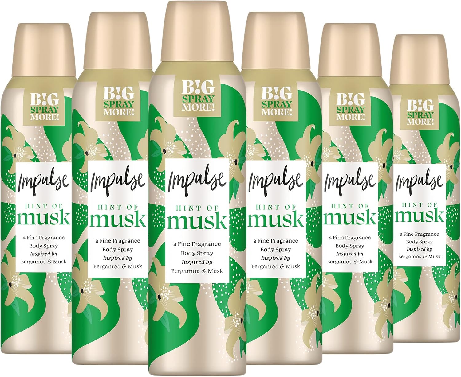 Impulse Hint Of Musk Body Spray Deodorant 6 x 150 ml : Amazon.co.uk: Beauty