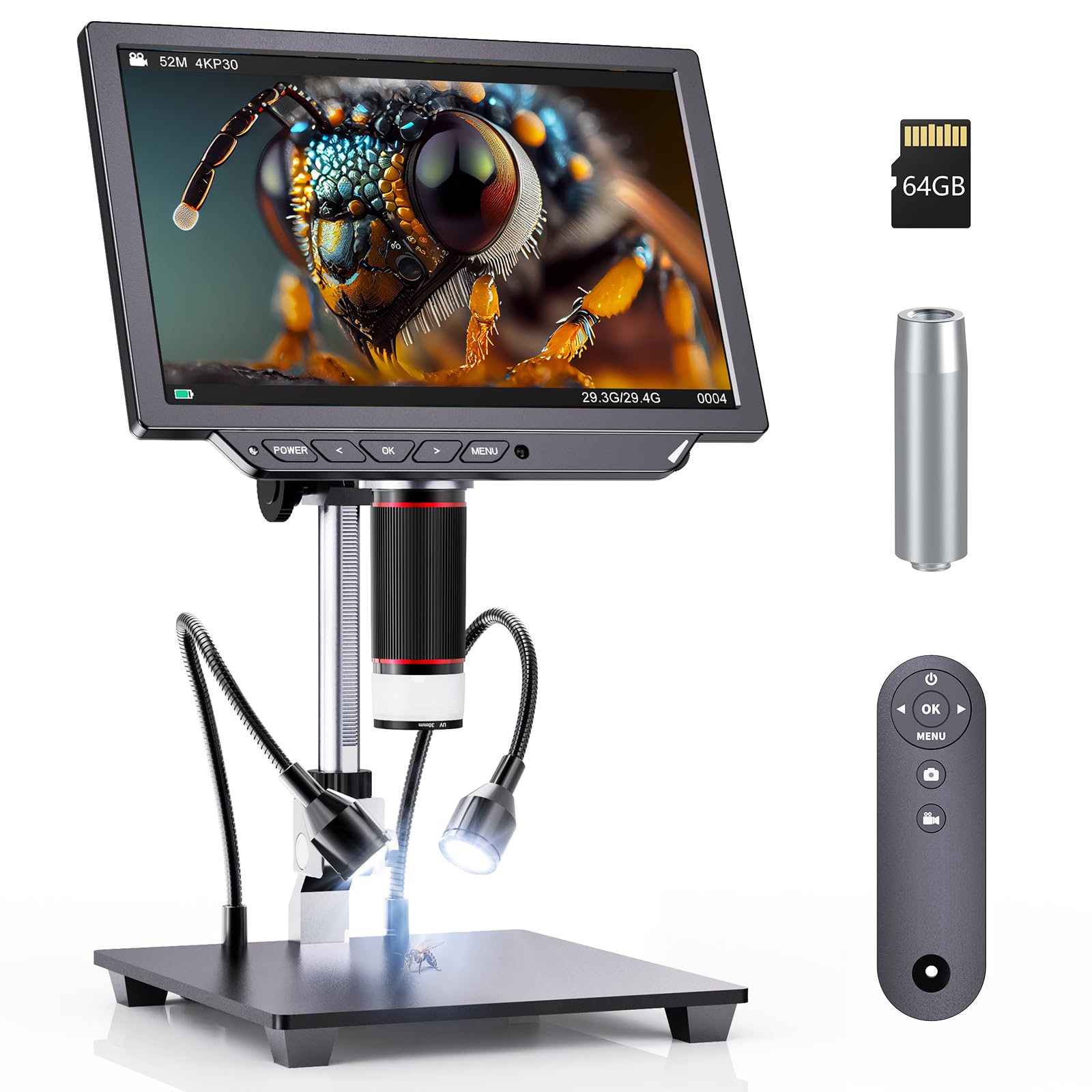 Snapklik.com : Dcorn 4K Digital Microscope - 2000X Magnification, 8 ...