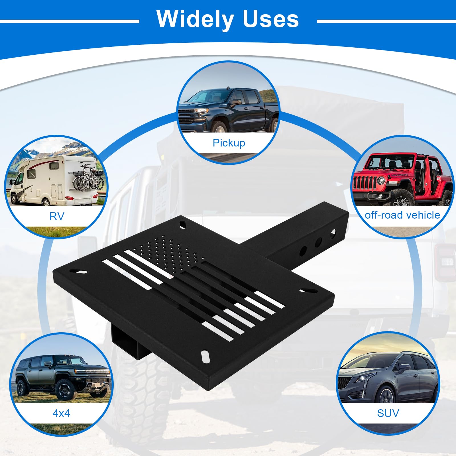 Snapklik.com : Hitch Mount Vise Plate, Heavy-Duty Hitch Winch Mount ...