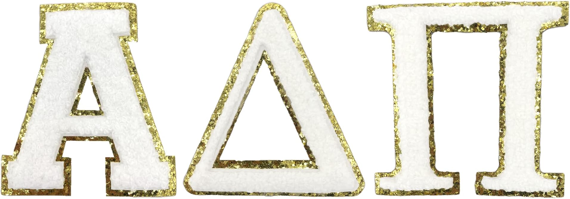 Amazon.com: Alpha Phi Iron-On Greek Letter Chenille Patch Set