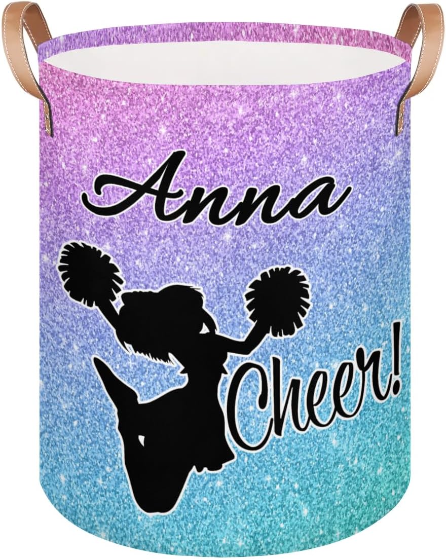 Amazon.com: Hokotiba Custom Cheer Laundry Basket, Personalized ...