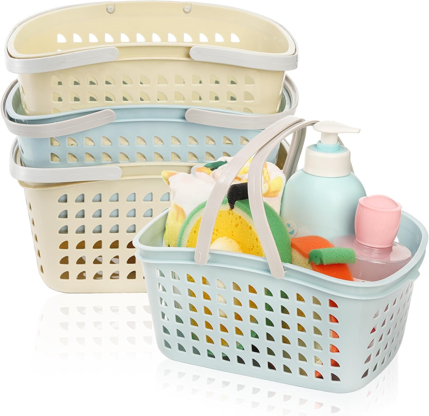 Amazon.com: Lyellfe 4 Pack Shower Caddy Basket, Portable Storage Basket ...