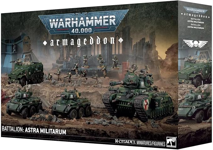 Amazon.com: Warhammer 40K Armageddon Battalion Astra Militarum Box Set ...