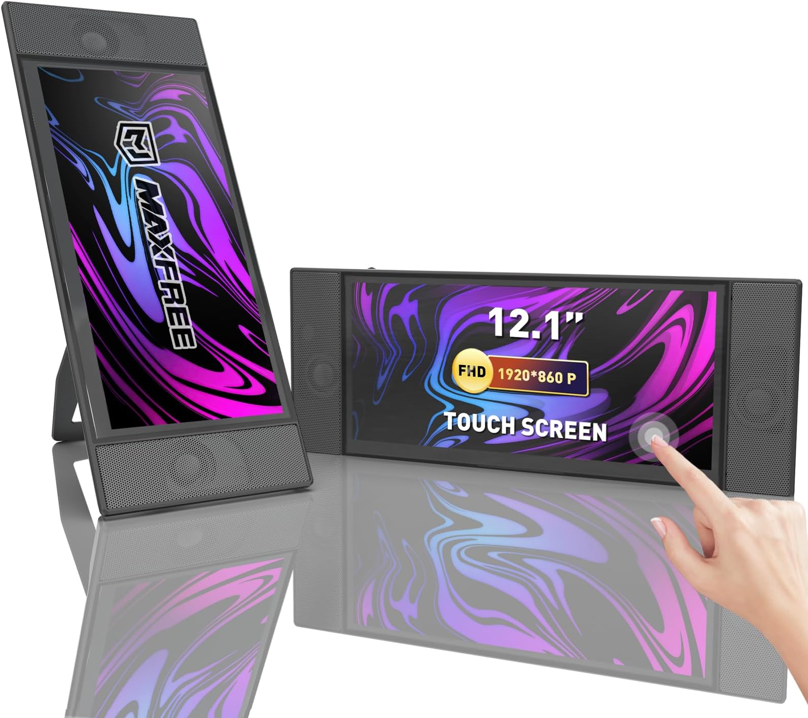 Amazon.com: LANLIPU Portable Monitor 14inch 1080P Slim IPS Monitor with ...