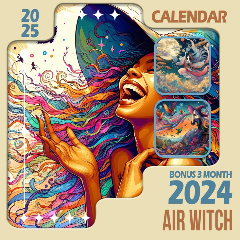 Air Witch Calendar 2025: 15 Months From Oct 2024 to December 2025 for Organizing & Planning ...