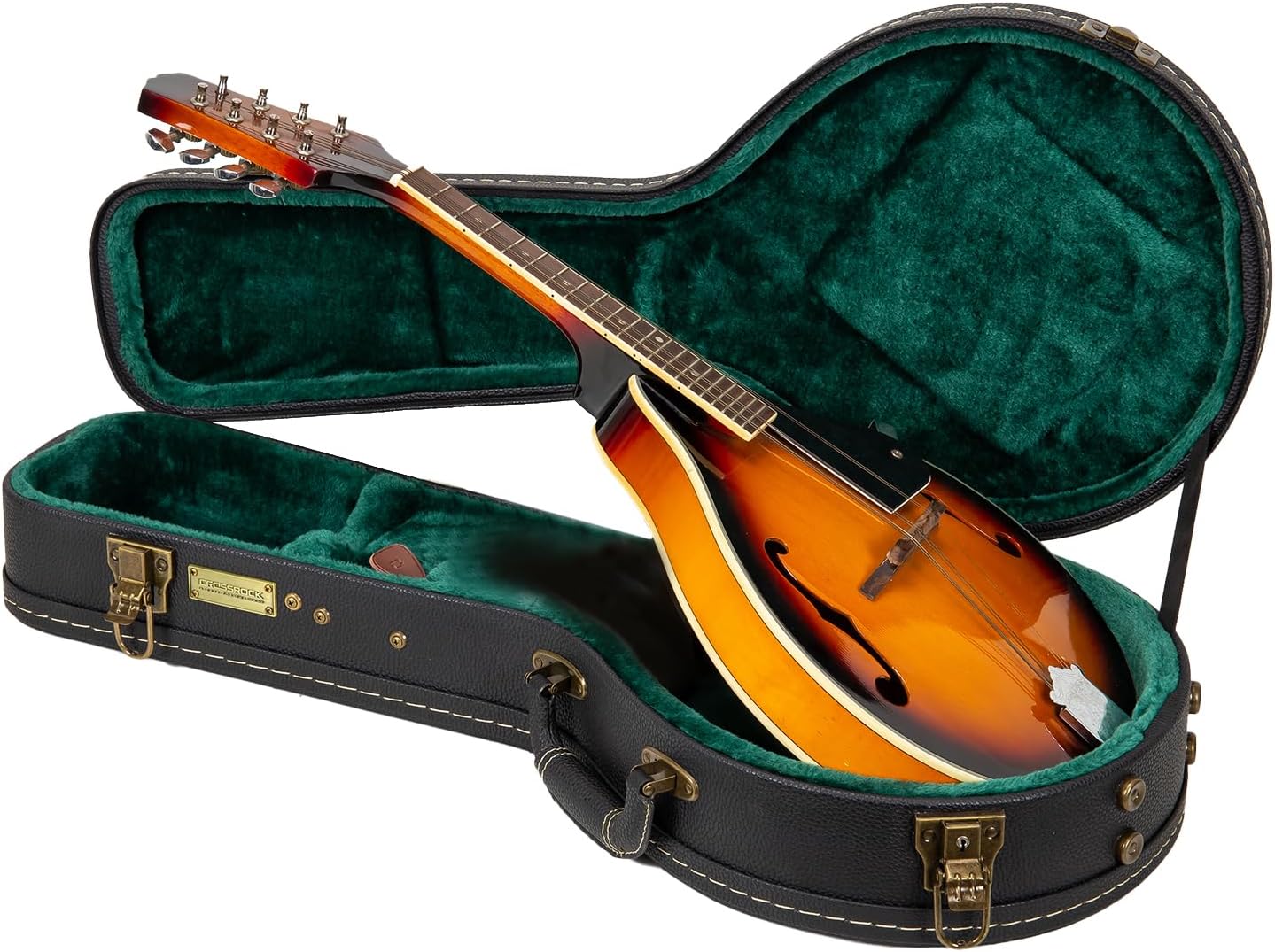 Amazon.com: Crossrock A-style Mandolin Hardshell Case, Vintage Hardware ...