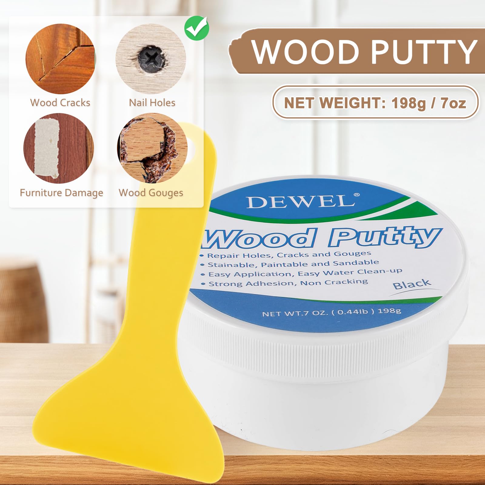 Wood Touch Up Markers Wood Filler - Natural Wood Filler Putty For ...