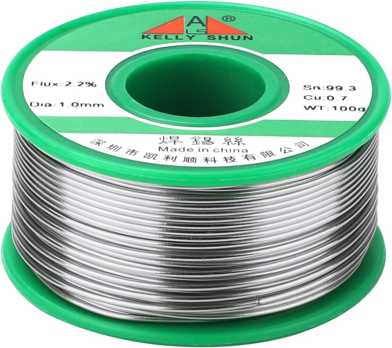 KELLYSHUN Solder Wire,Sn99.3 Cu 0.7 Solder Flux Content 2.2%,100g Lead Free Solder Wire,1mm ...