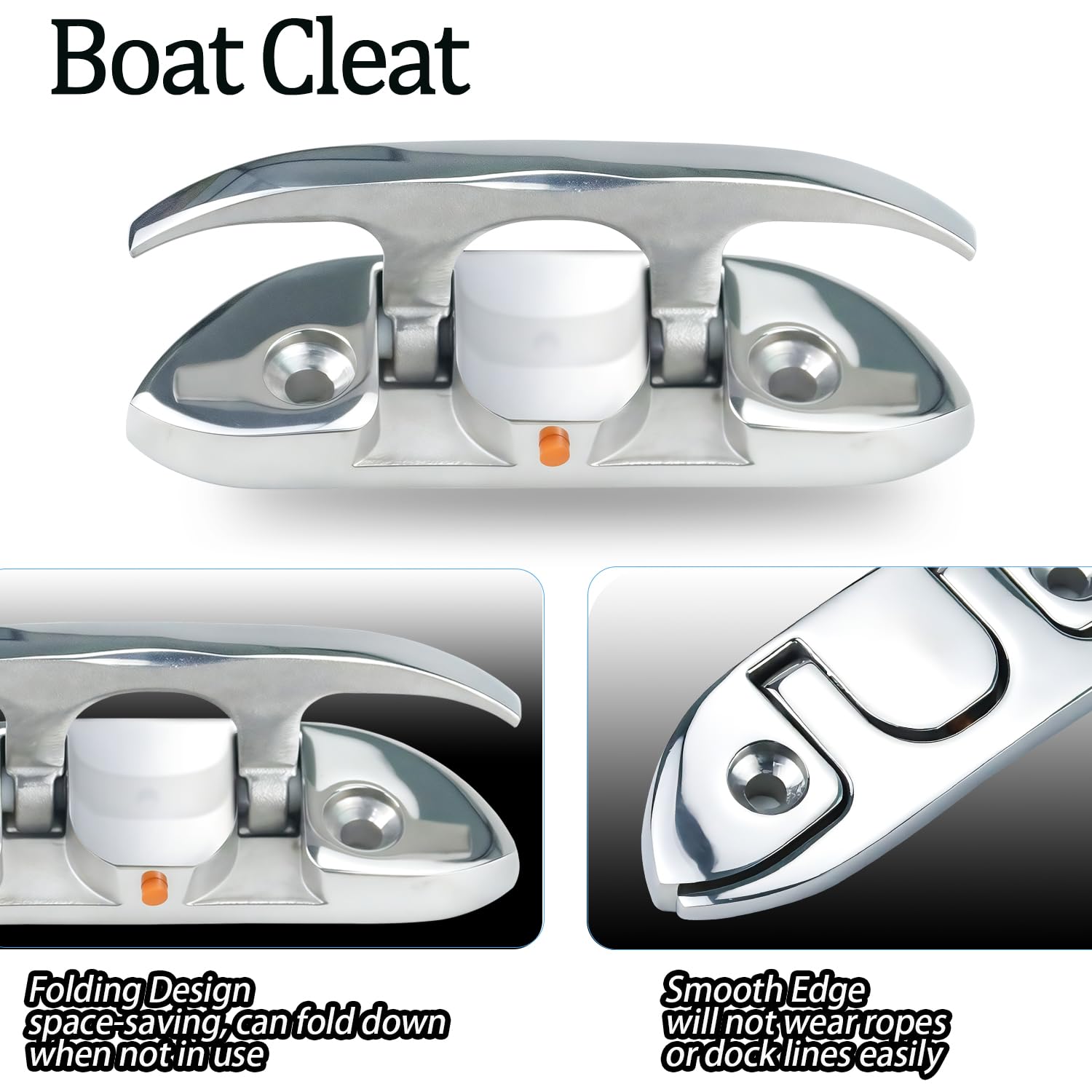 Snapklik.com : KAHACIYO Boat Cleat 316 Stainless Steel, Folding Boat ...