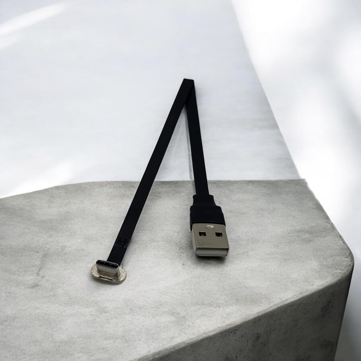 Amazon.com: Slim Power Cable - Male USB-A to 90 Degree Male USB-C, USBC ...