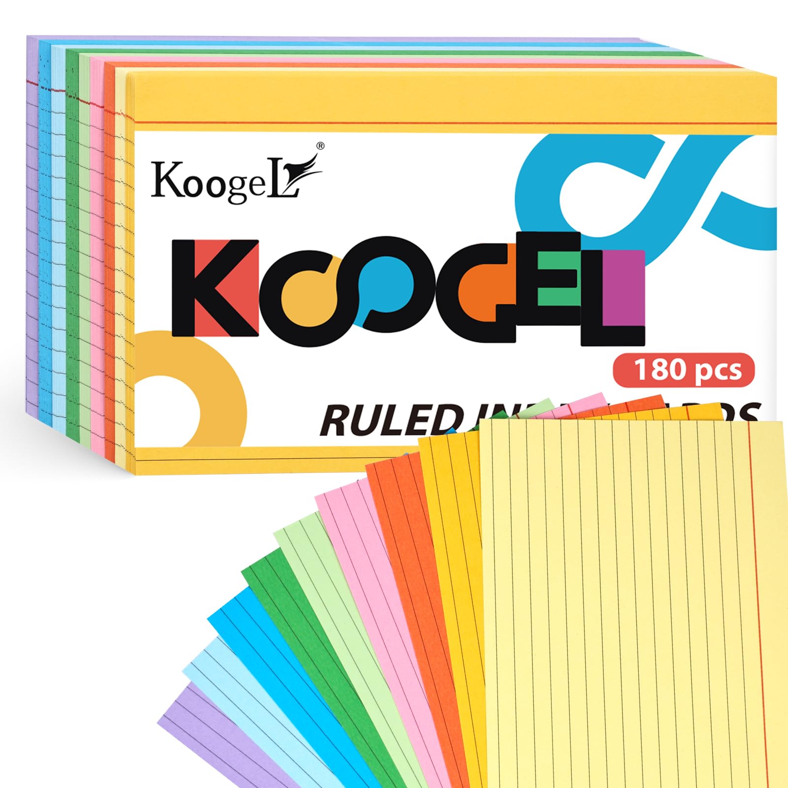 Snapklik.com : 180PCS Ruled Index Cards, Lined Index Cards Neon Color ...