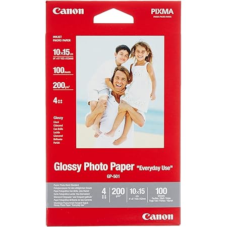 Canon Glossy Photo Paper 10 x 15cm 170gsm (Pack of 100 sheets) 0775B003 ...