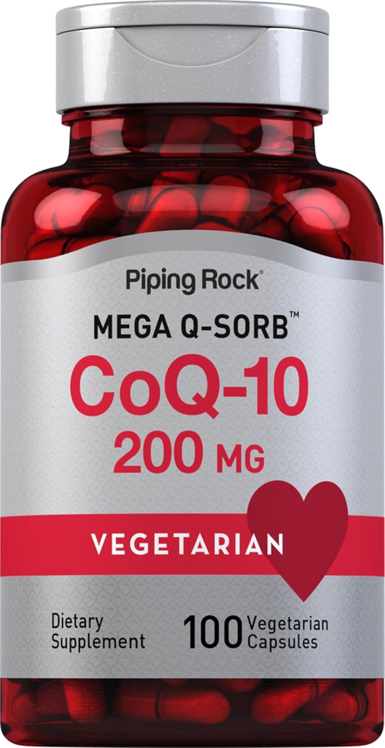 Amazon.com: Piping Rock CoQ10 200 mg | 100 Capsules | Mega Q Sorb | Vegetarian, Non-GMO, Gluten ...