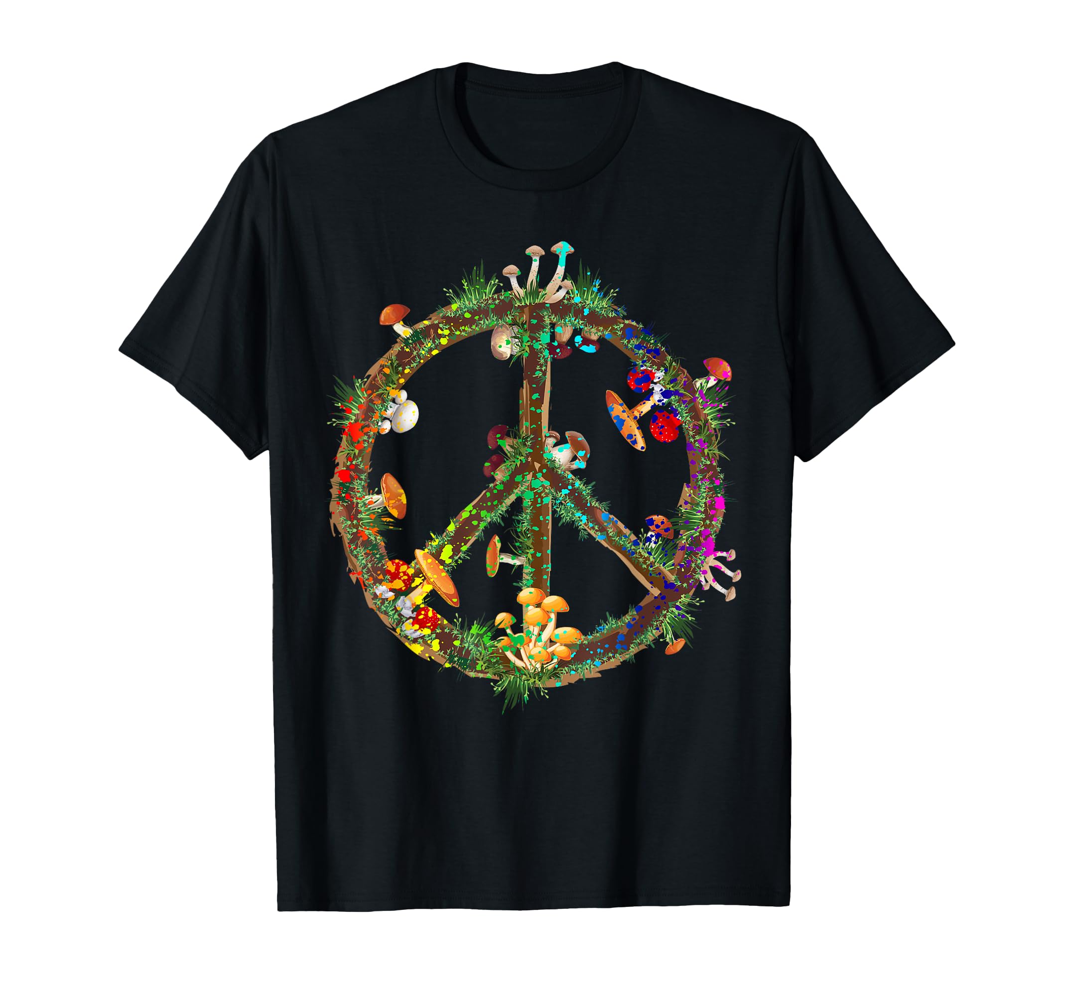 Amazon.com: Magic Mushrooms Peace Sign Psychedelic Retro Shrooms Gift T ...