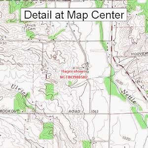 Amazon.com : USGS Topographic Quadrangle Map - Hagerstown, Indiana ...