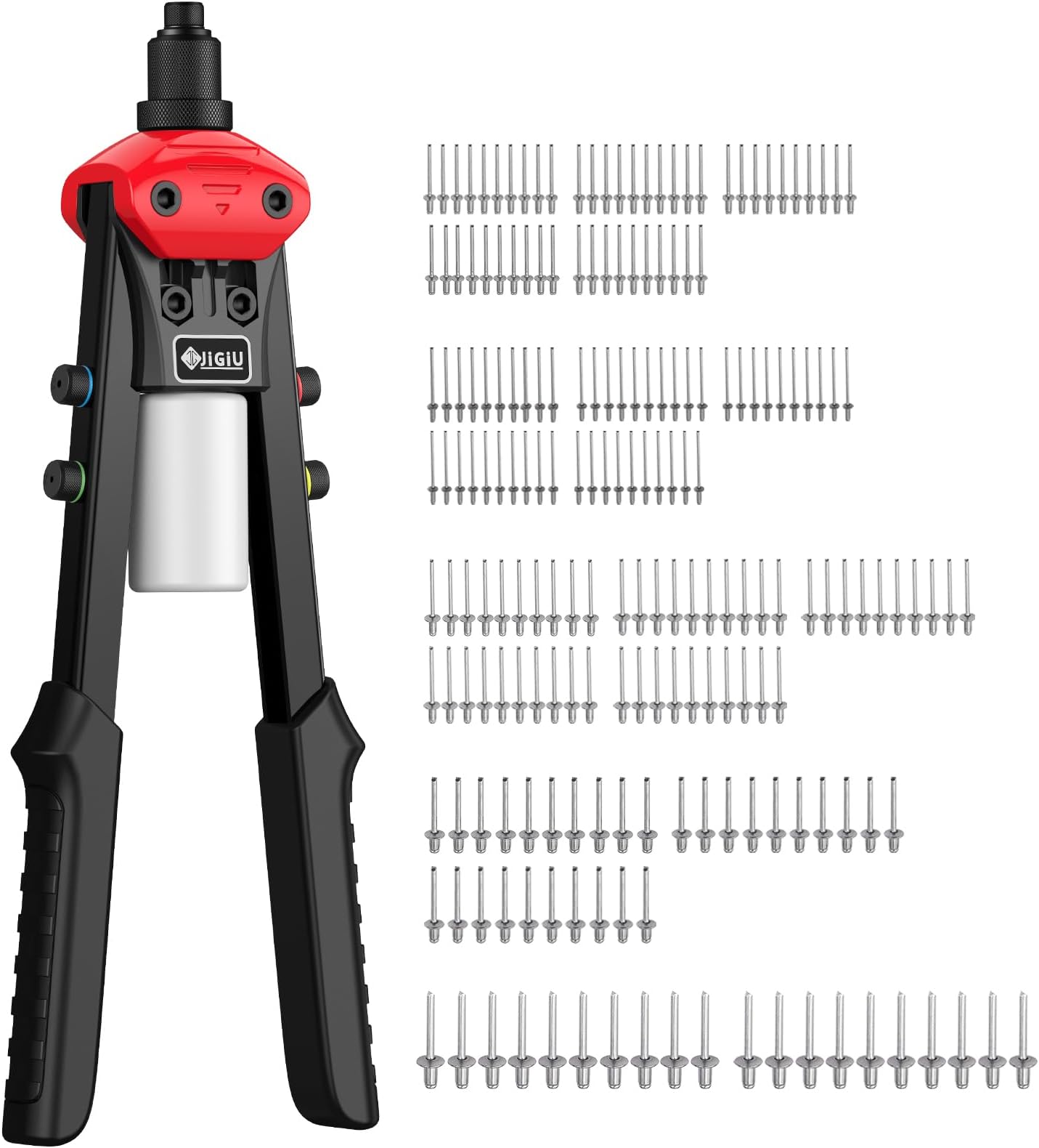 JiGiU Riveteuse Manuelle 33.5cm/13.18" Pince à Riveter avec 200pcs ...
