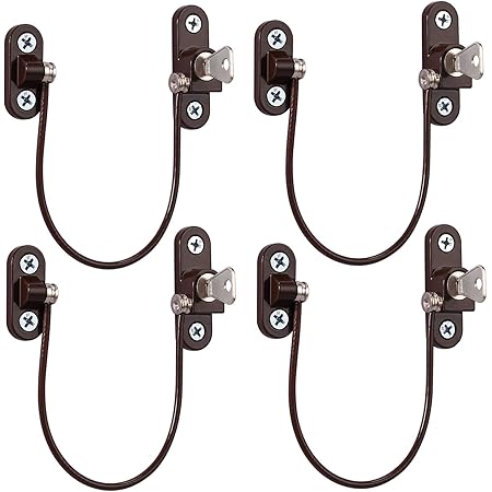 Amazon.com: Kamtop 4 PCS Window Restrictor Locks, Lockable Window Door ...