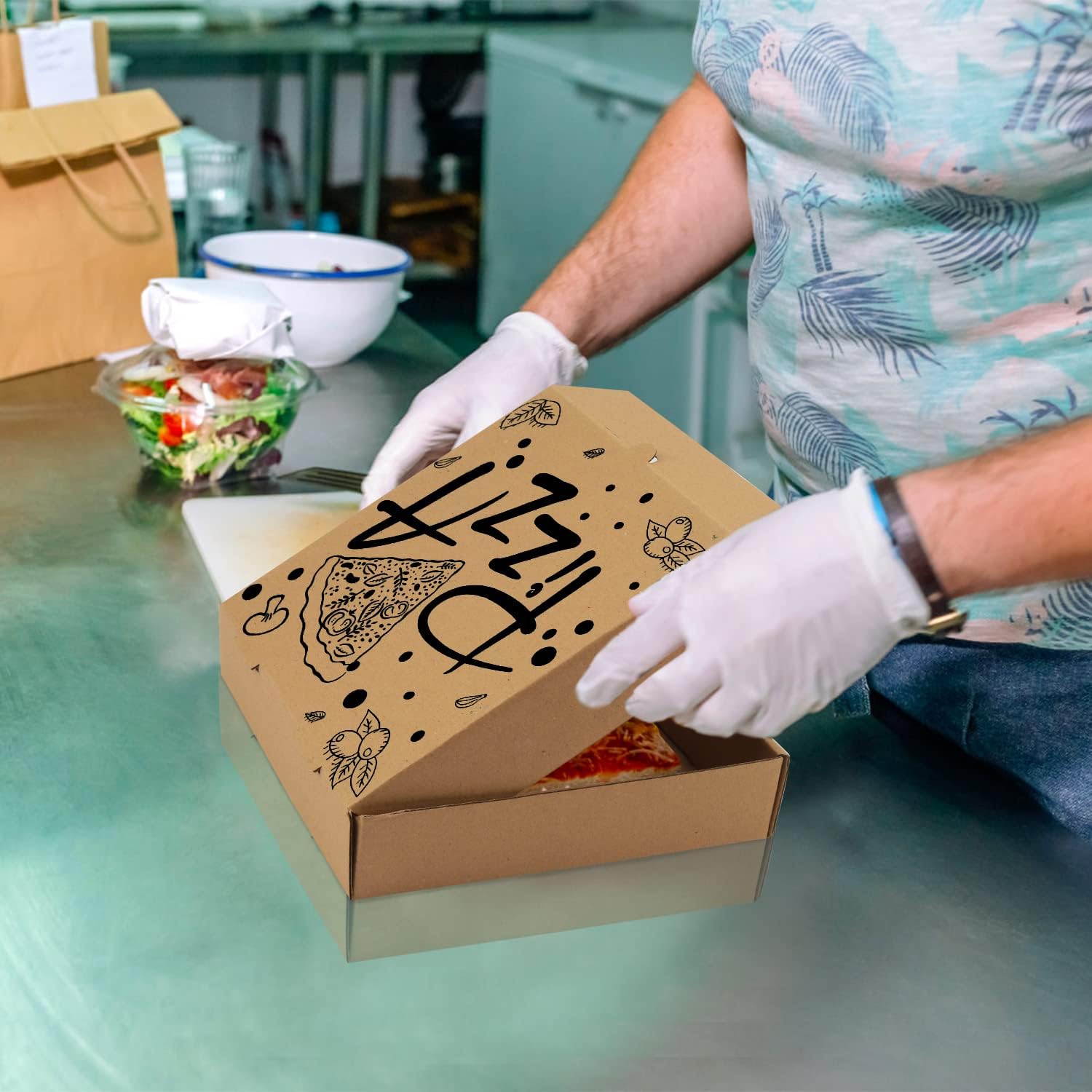 Buy Pizza Boxes,15 Pack Cardboard Pizza Boxes Kraft Corrugated Pizza ...
