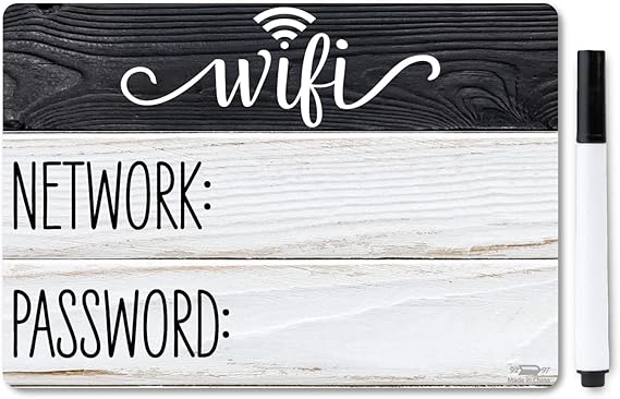 Amazon.com: Aesthetic WiFi Password Sign Fridge Magnet, Rustic Wifi ...